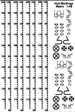 Hull Depth Markings - Metric - Custom Decals From BECC, Model Boats ...