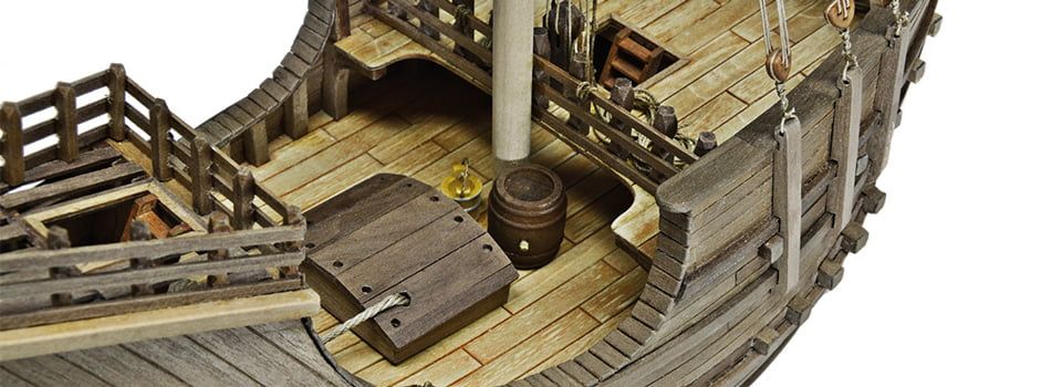Amati Coca Spanish Cargo Ship 15th Century 1:60 Scale Wooden Model Ship ...