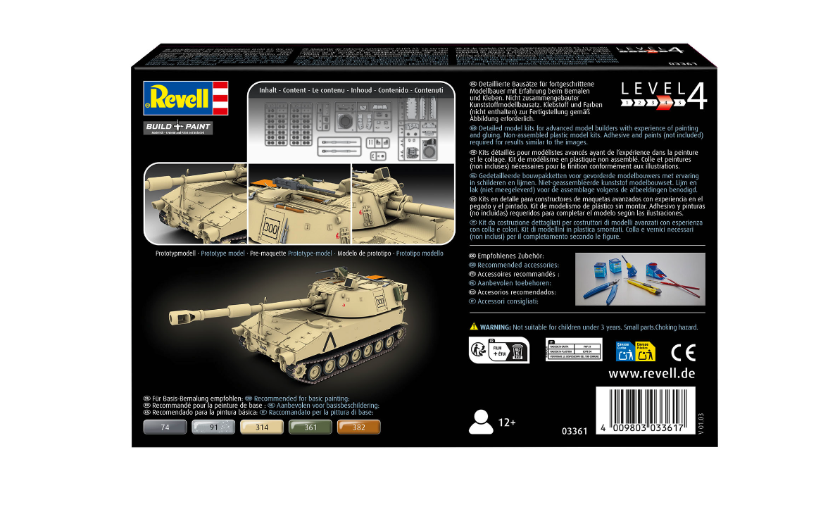 Revell 1/72 Scale M109 A2 Self-Propelled Howitzer Model Kit | Hobbies