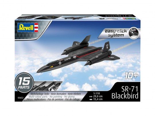 Revell 1/110 Lockheed SR-71 Black Bird Easy Click Model Kit | Hobbies