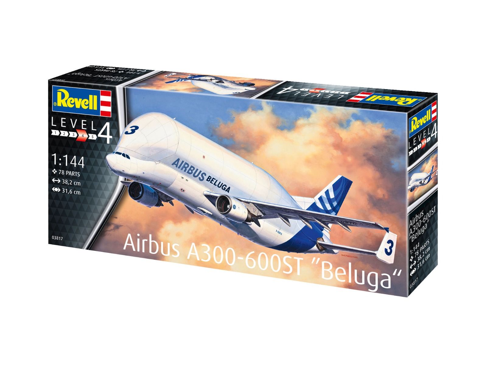 Revell 1/144 Scale Airbus A300-600ST Beluga Model Kit | Hobbies