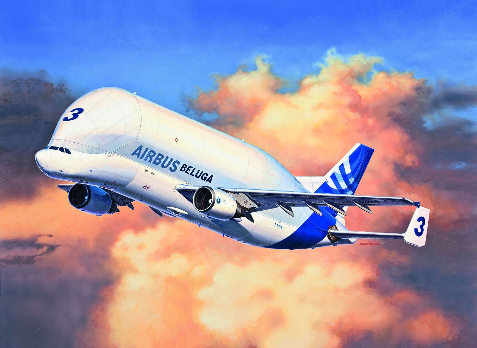 Revell 1/144 Scale Airbus A300-600ST Beluga Model Kit | Hobbies