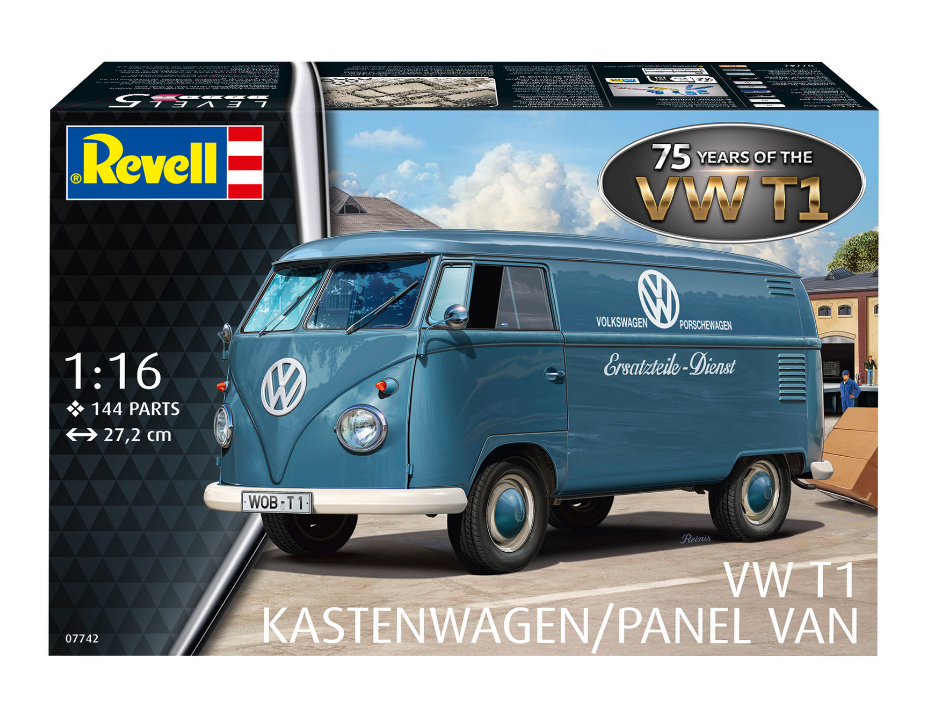 Revell 1/16 Scale VW T1 Panel Van - 75 Years of the VW T1 Model Kit ...