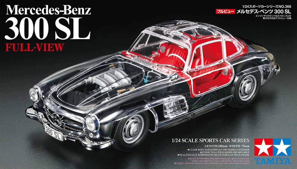 Tamiya 1/24 Scale Full View Mercedes-Benz 300SL Model Kit | Hobbies