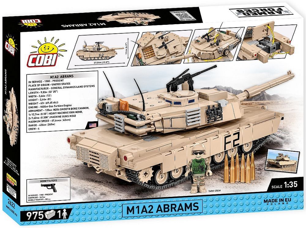 Cobi 1/35 Scale M1A2 Abrams Model Kit | Hobbies