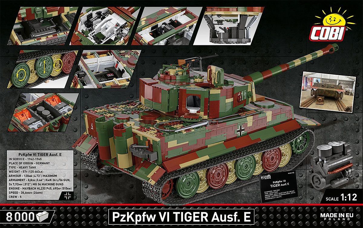 Cobi 1/12 Scale PzKpfw VI Tiger Ausf. E - Executive Edition Model Kit ...