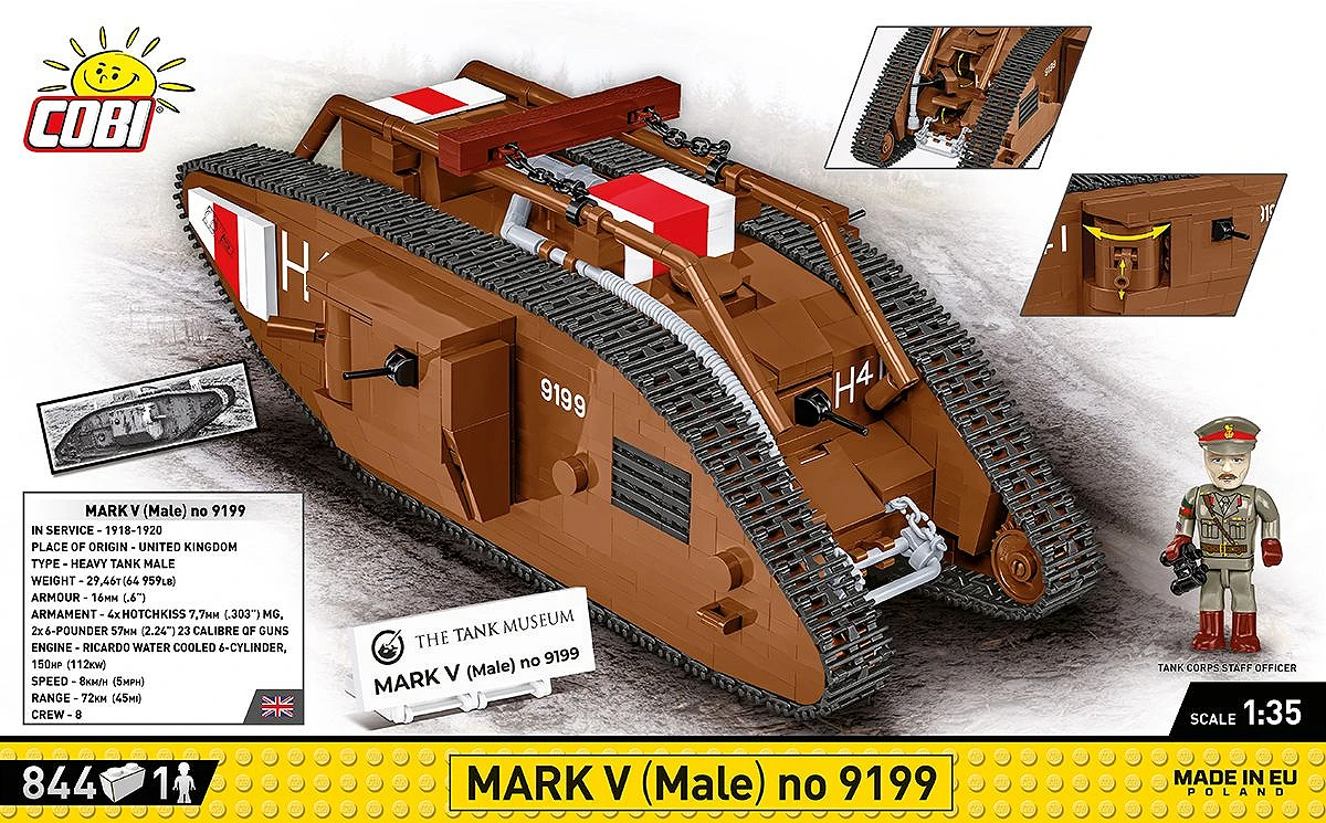 Cobi 1/35 Scale Mark V (Male) no 9199 Model Kit | Hobbies
