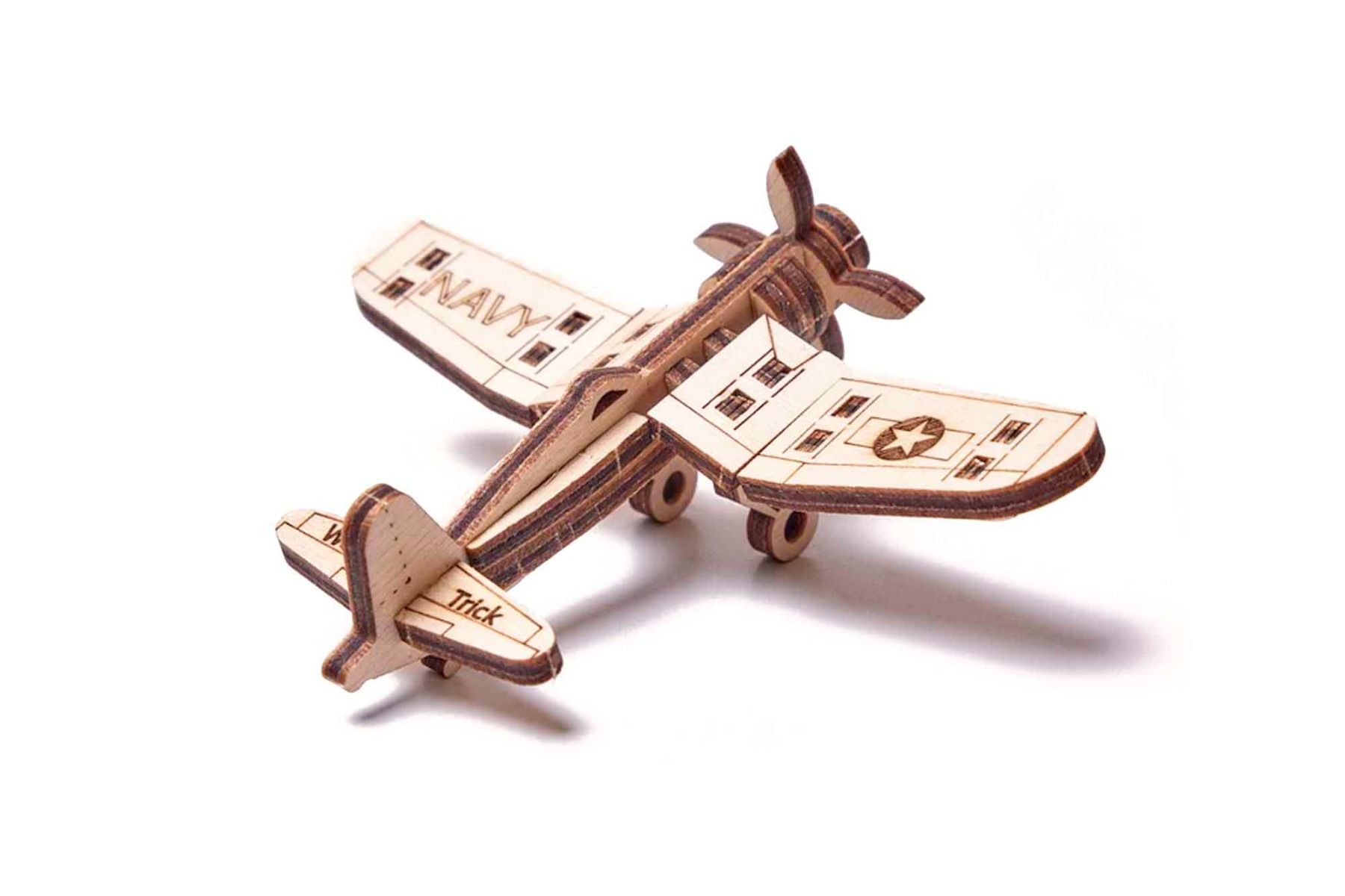 Wood Trick Mini Corsair Plane Wooden Construction Kit | Hobbies