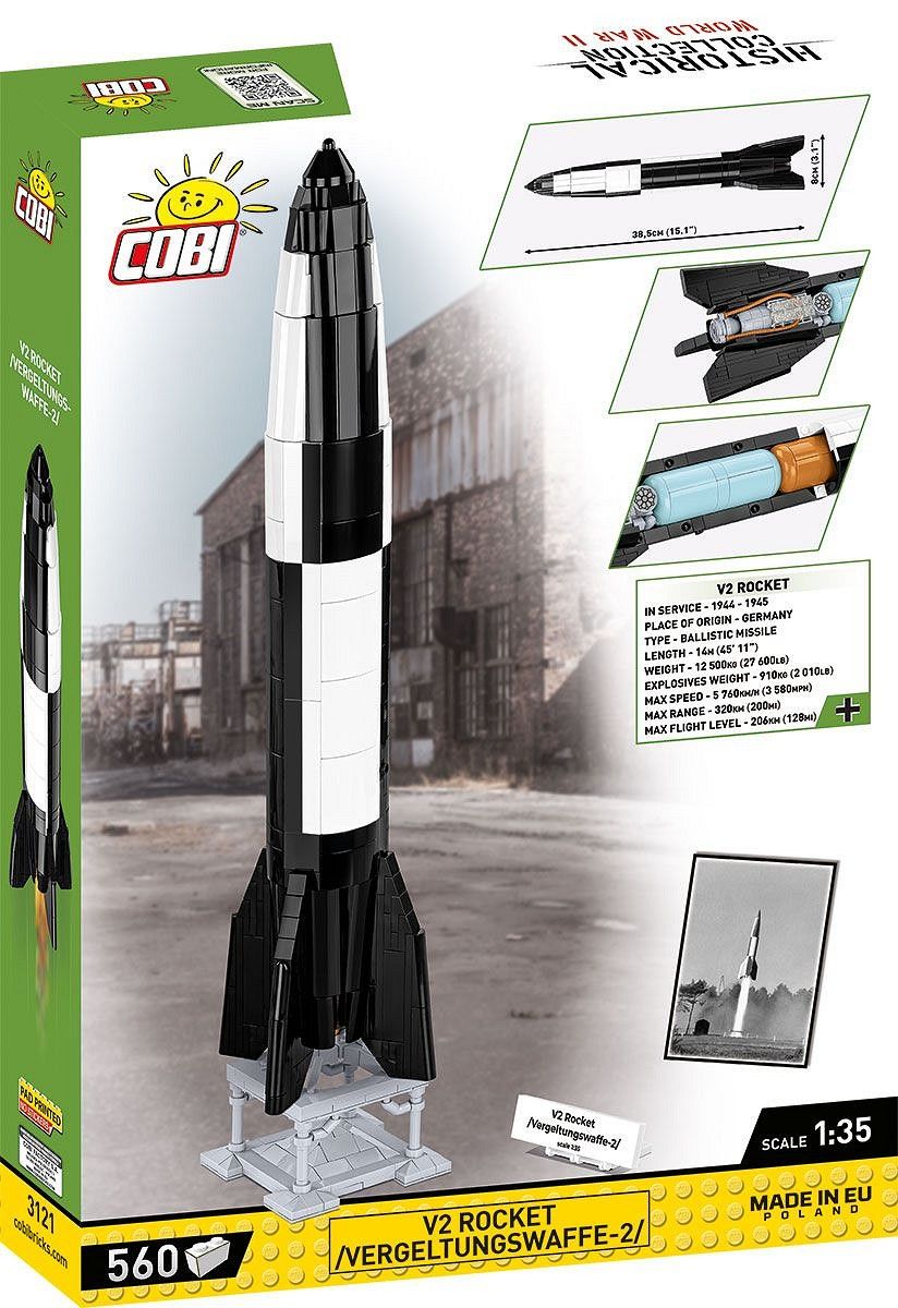 Cobi 1/35 Scale V2 Rocket (Vergeltungswaffe-2) Model Kit | Hobbies