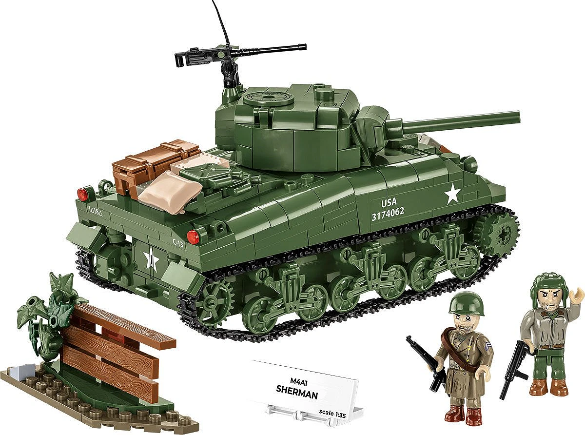 Cobi 1/35 Scale M4A1 Sherman Model Kit | Hobbies