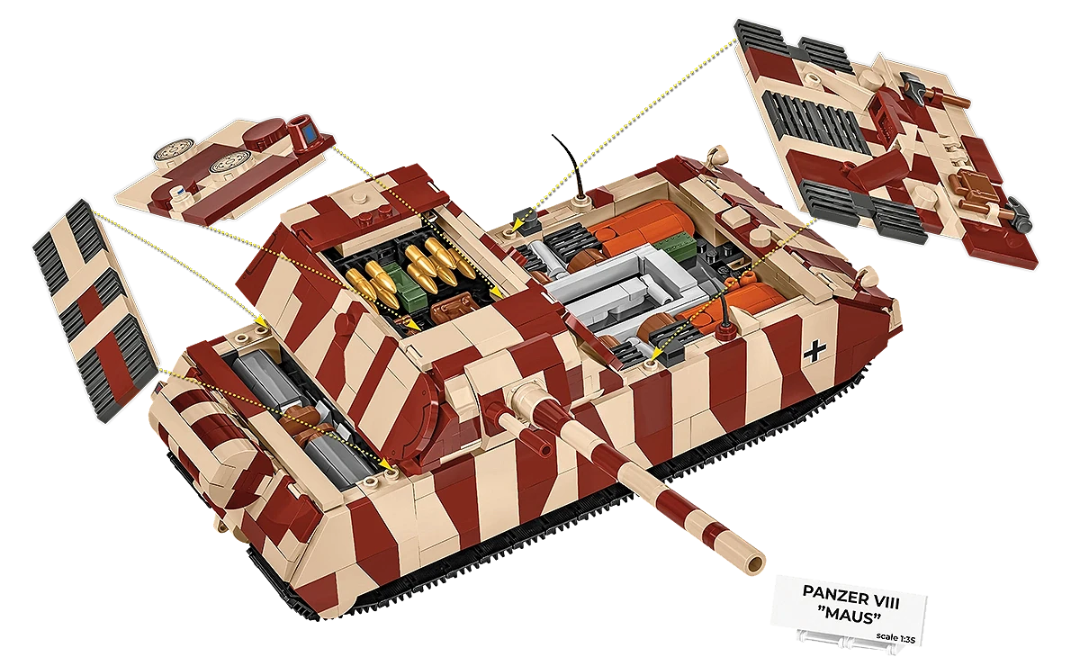 Cobi 1/35 Scale Panzer VIII Maus Model Kit | Hobbies