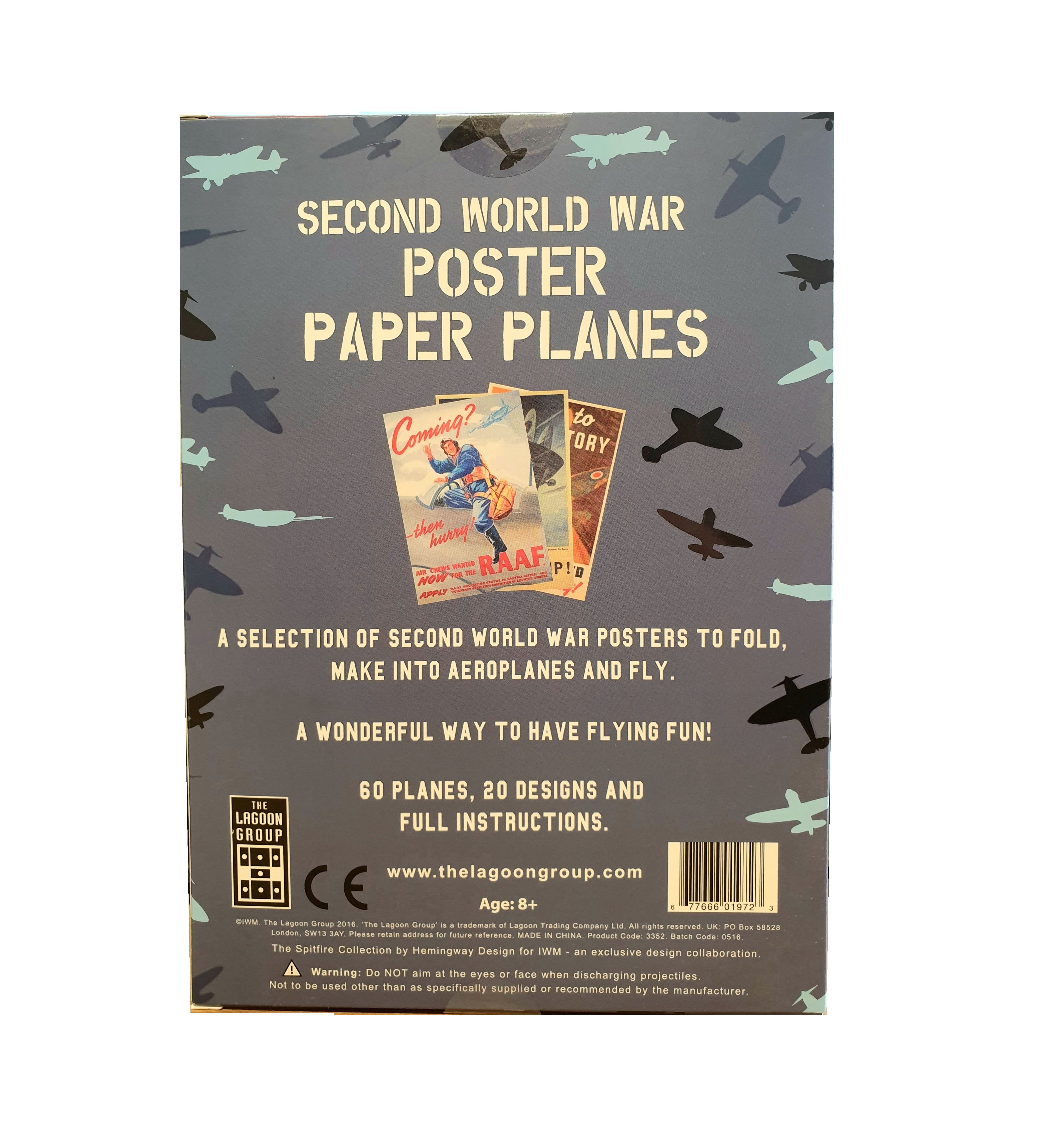 60 WWII Poster Paper Plane Kit | Hobbies