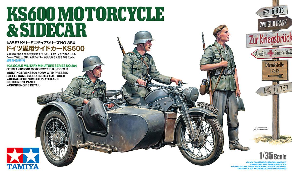 Tamiya 1/35 Scale KS600 & Sidecar Model Kit | Hobbies