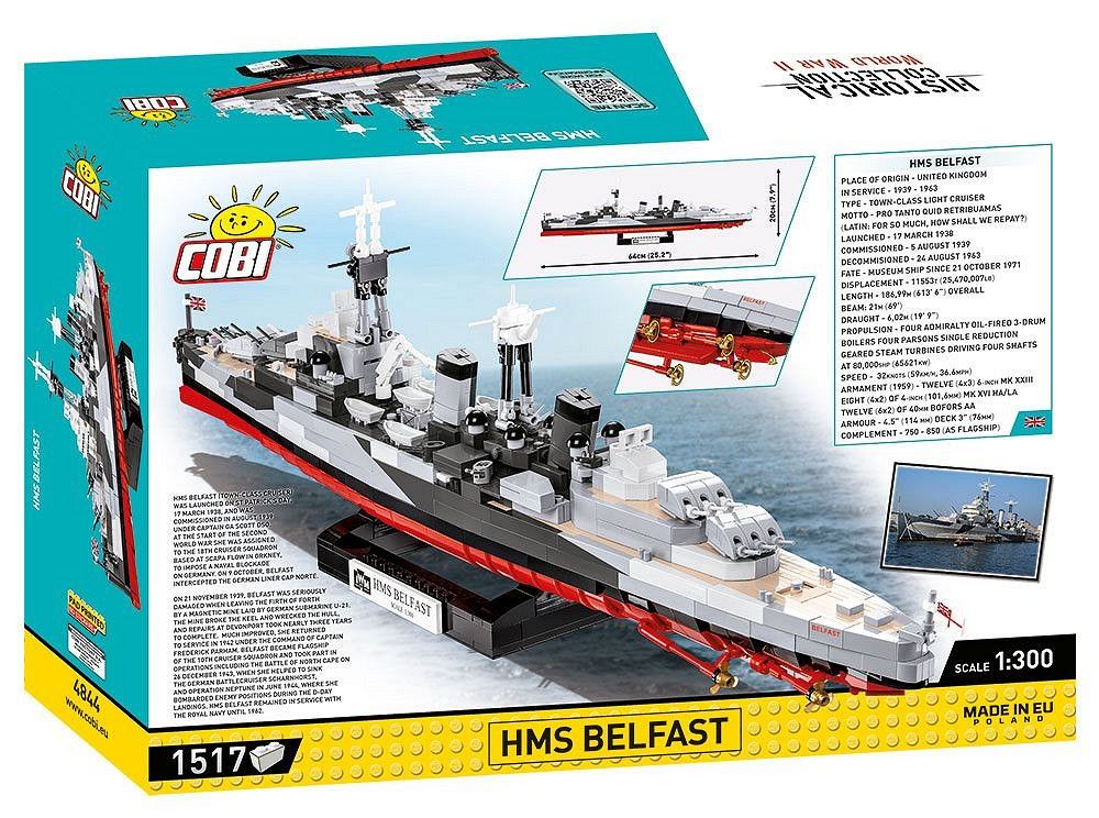 Cobi 1/300 Scale HMS Belfast Model Kit | Hobbies