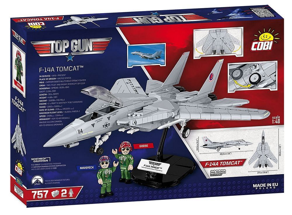 Cobi 1/48 Scale F-14A Tomcat Model Kit | Hobbies