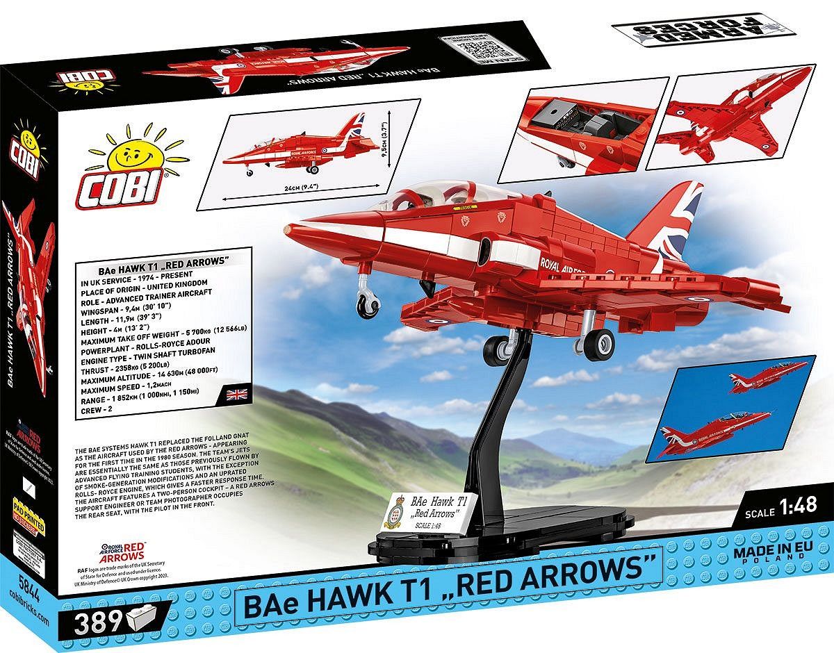 Cobi 1/48 Scale BAe Hawk T1 Red Arrows Model Kit | Hobbies