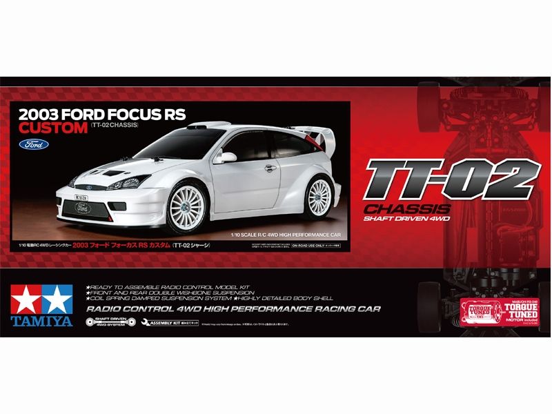 Tamiya 1/10 Scale 2003 Focus RS Custom (TT-02) RC Model Kit | Hobbies