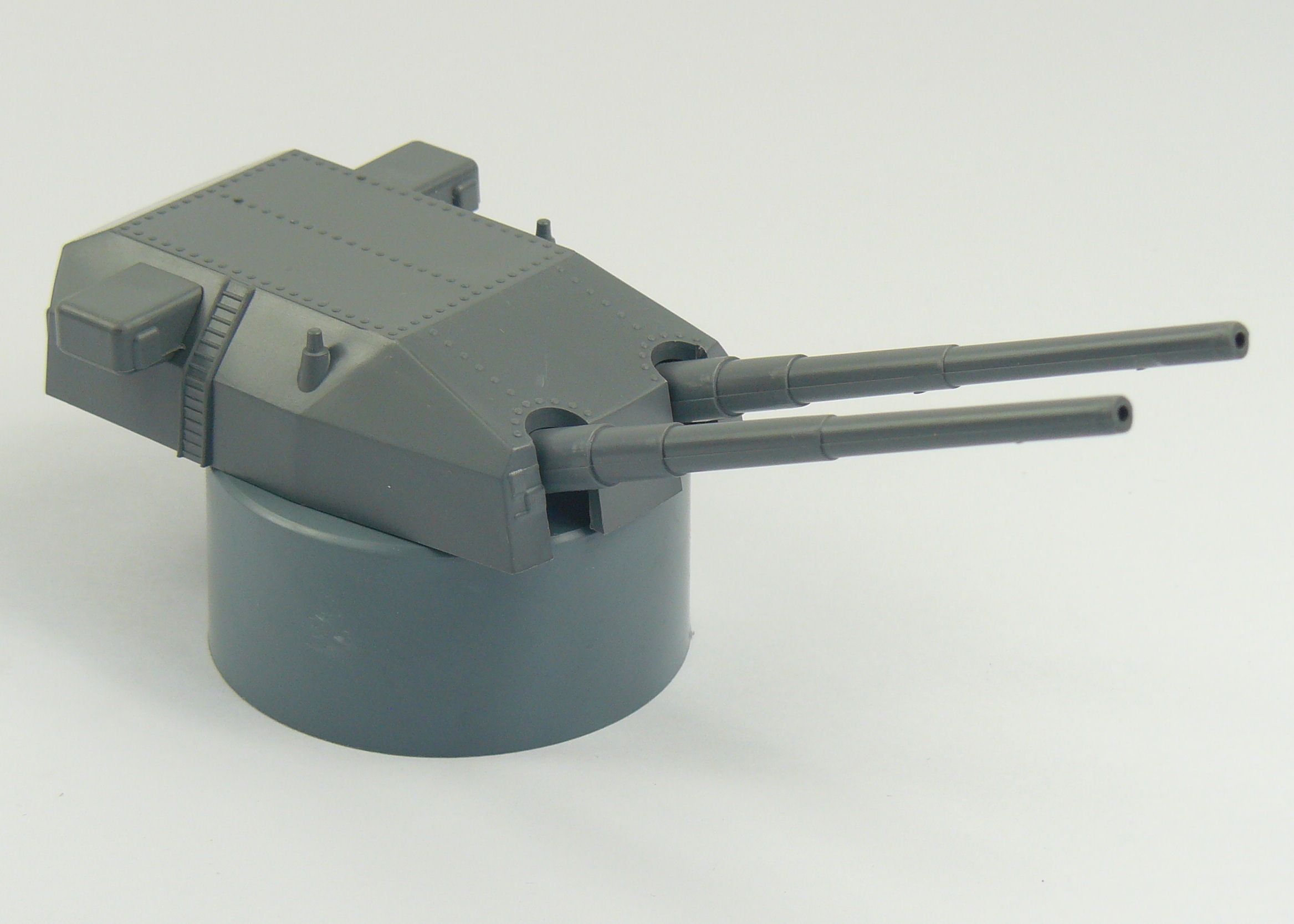 Double Mount Raised Turret Gun 380mm High Base for Scale Model Ship ...