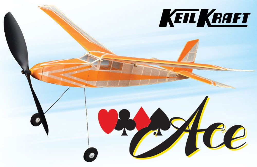 Keil Kraft Ace Rubber Powered Flying Model Kit KK2020 | Hobbies