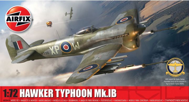 Airfix 1/72 Scale Hawker Typhoon Mk.IB Model Kit | Hobbies