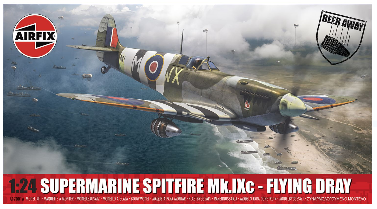 Airfix 1/24 Scale Supermarine Spitfire Mk.IXc - Flying Dray Model Kit | Hobbies