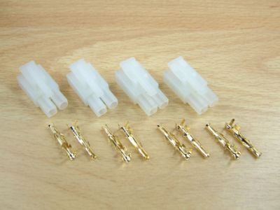 Tamiya Style Charging Plugs with Gold Pins Pack of 4 A21041 | Hobbies