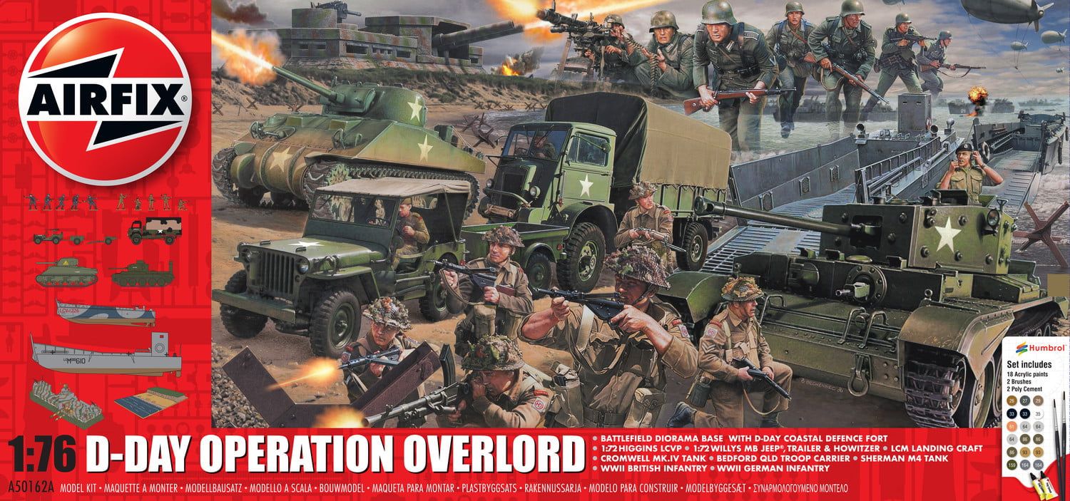 Airfix D-Day 75th Anniversary Operation Overlord Gift Set 1:76 Scale ...