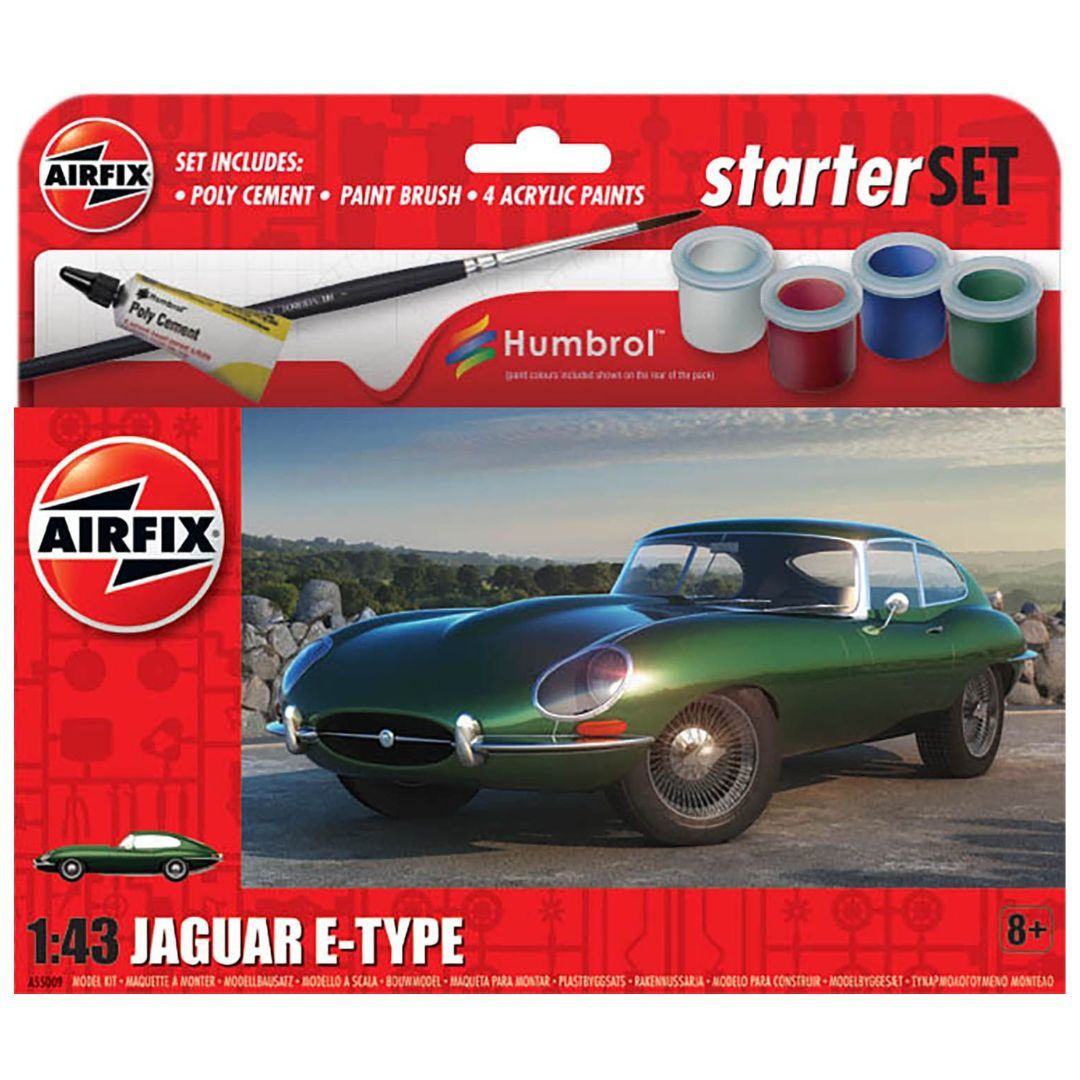 Airfix 1/43 Scale Jaguar E-Type Starter Set Model Kit | Hobbies