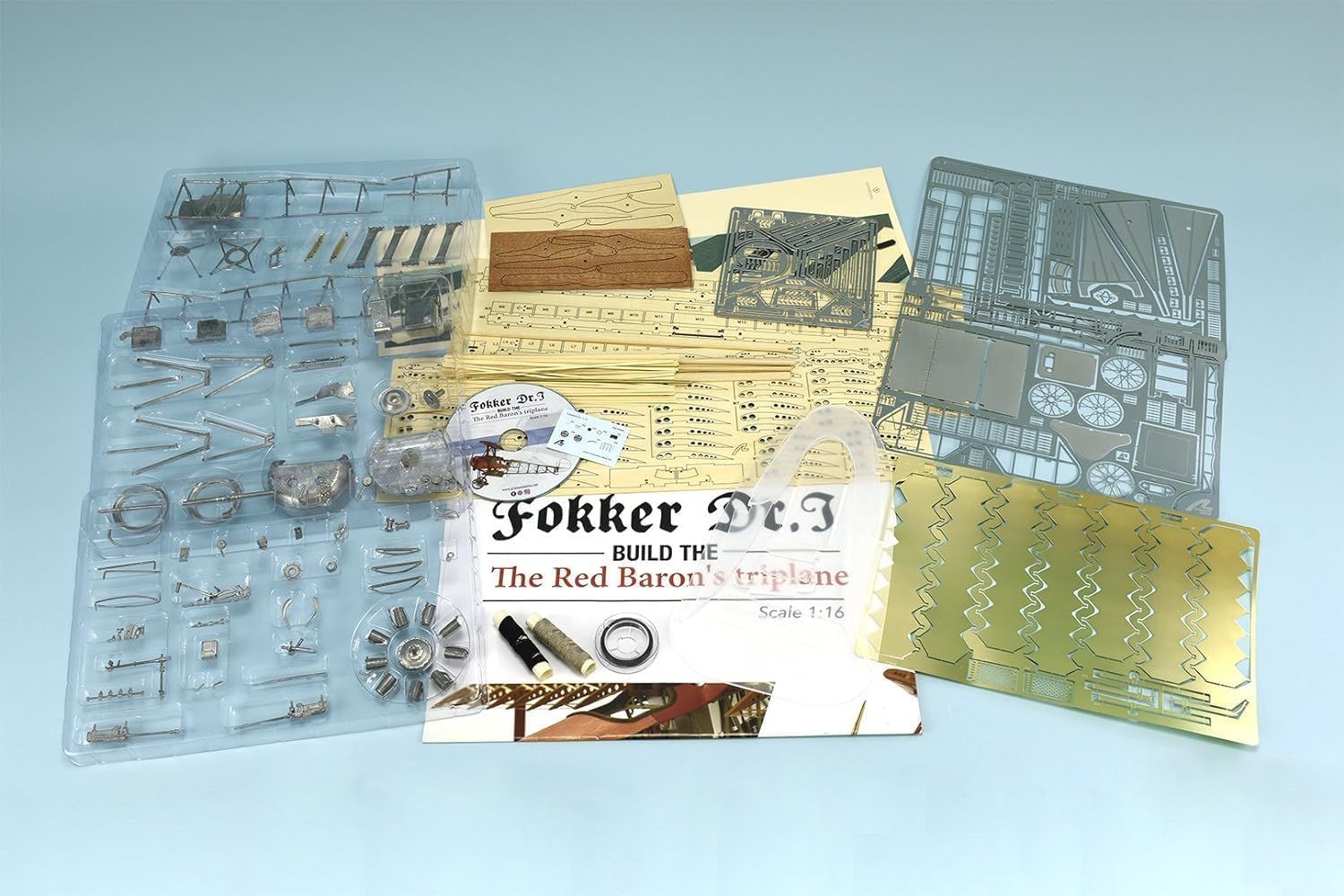 Artesania Latina 1/16 Scale Fokker Dr.1 Red Barron Model Kit | Hobbies