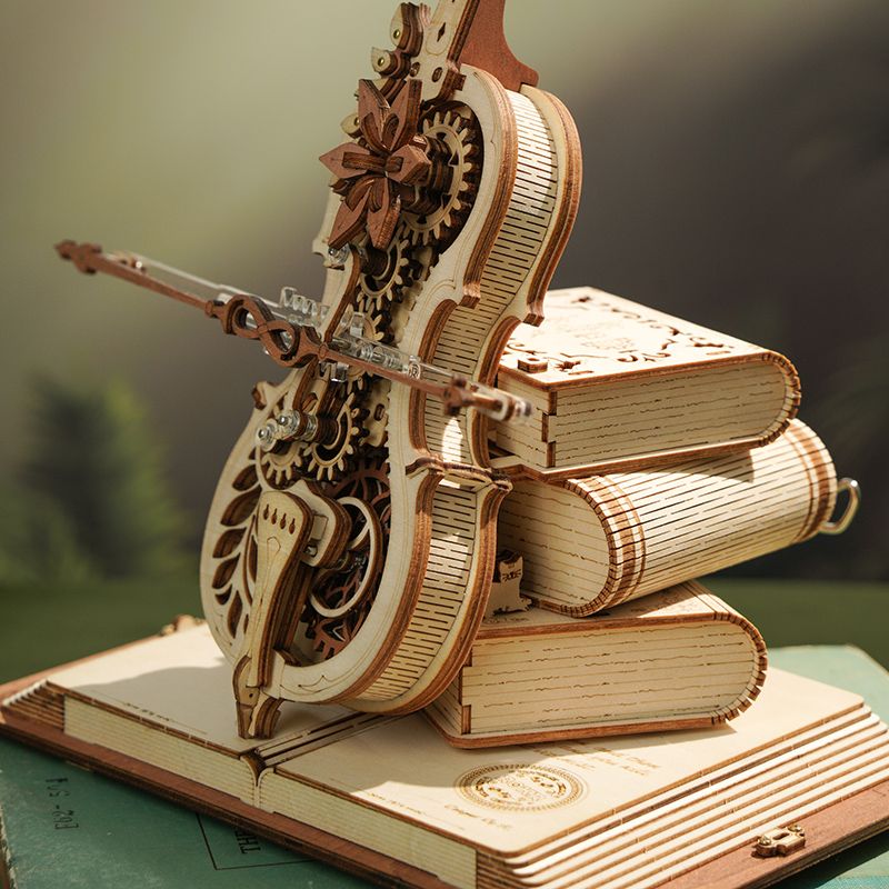 ROKR Magic Cello Music Box Wooden Model Kit | Hobbies