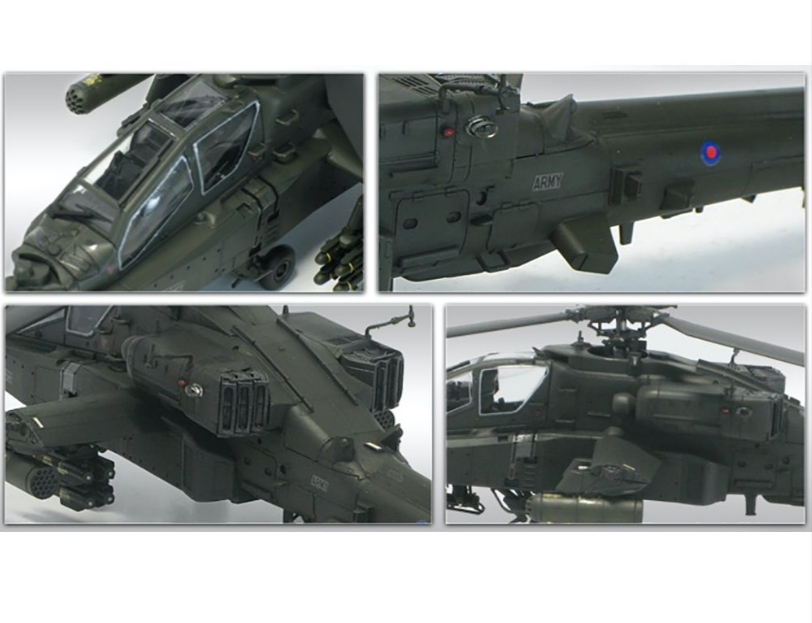 Academy 1/72 Scale British Army AH-64D Afghanistan Helicopter Model Kit ...