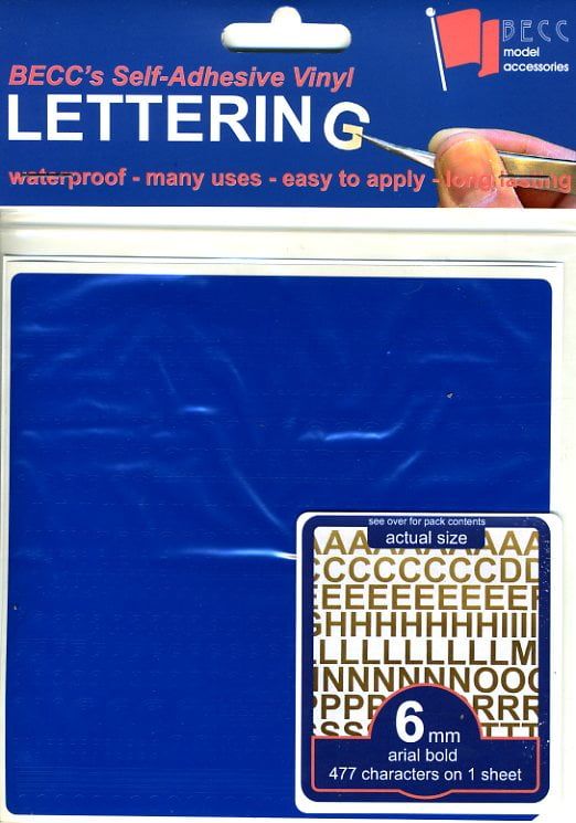 Vinyl Lettering Gloss Blue From BECC | Hobbies