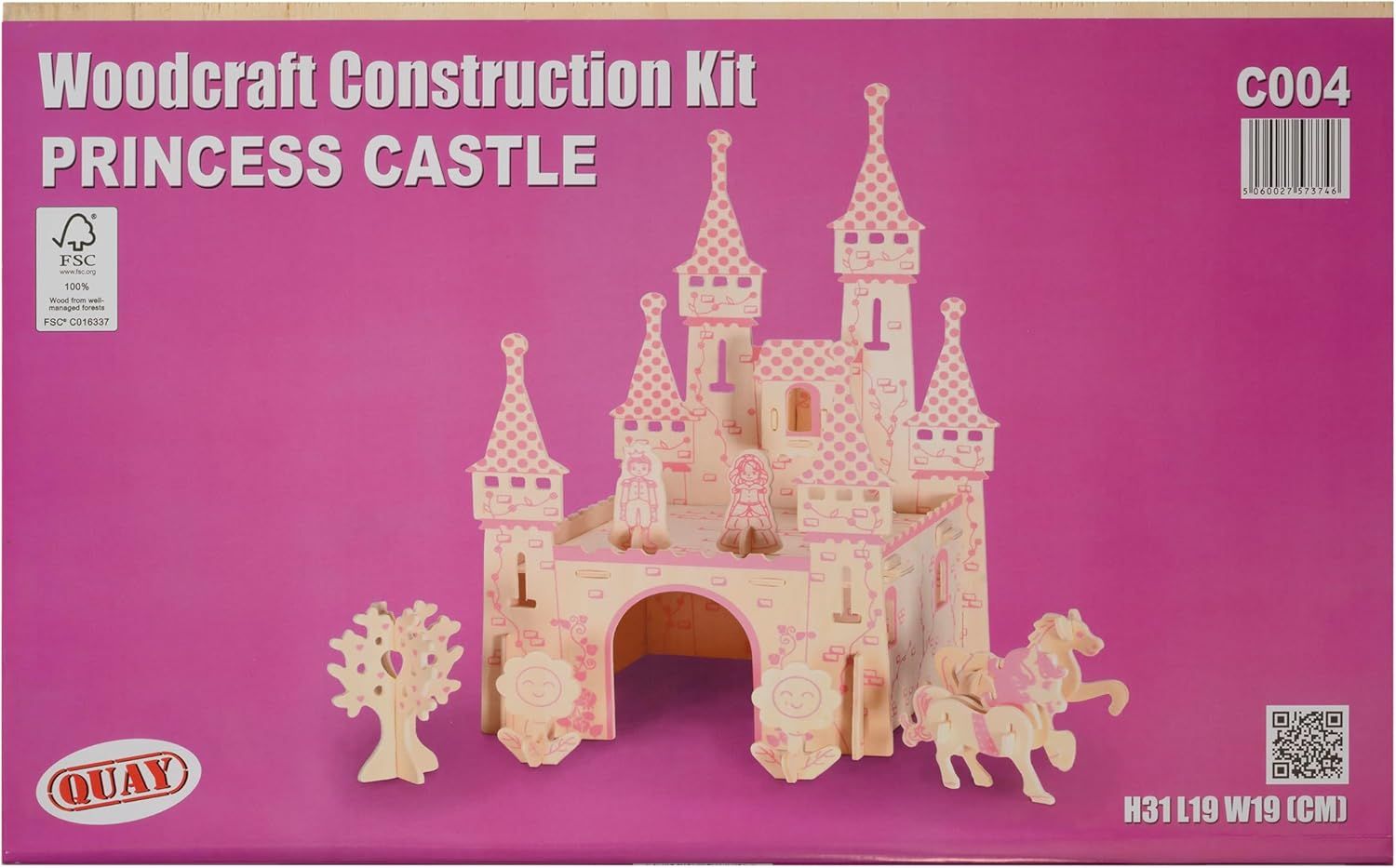 Quay Princess Castle Wooden Model Kit | Hobbies