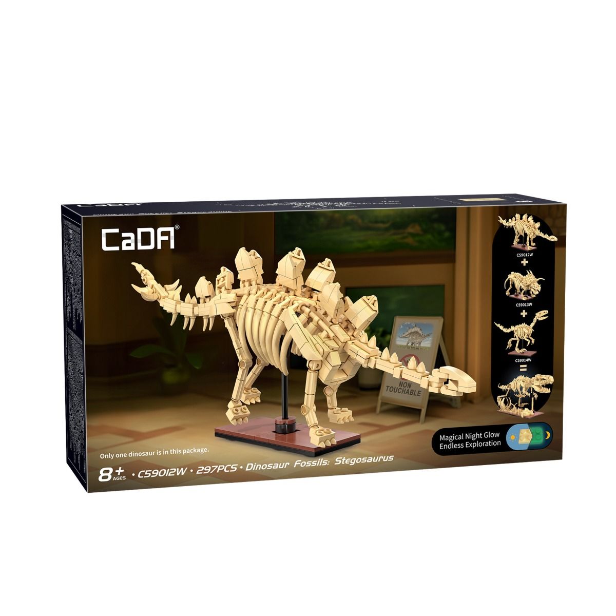 CaDa Stegosaurus Dinosaur Fossil Brick Model Kit | Hobbies