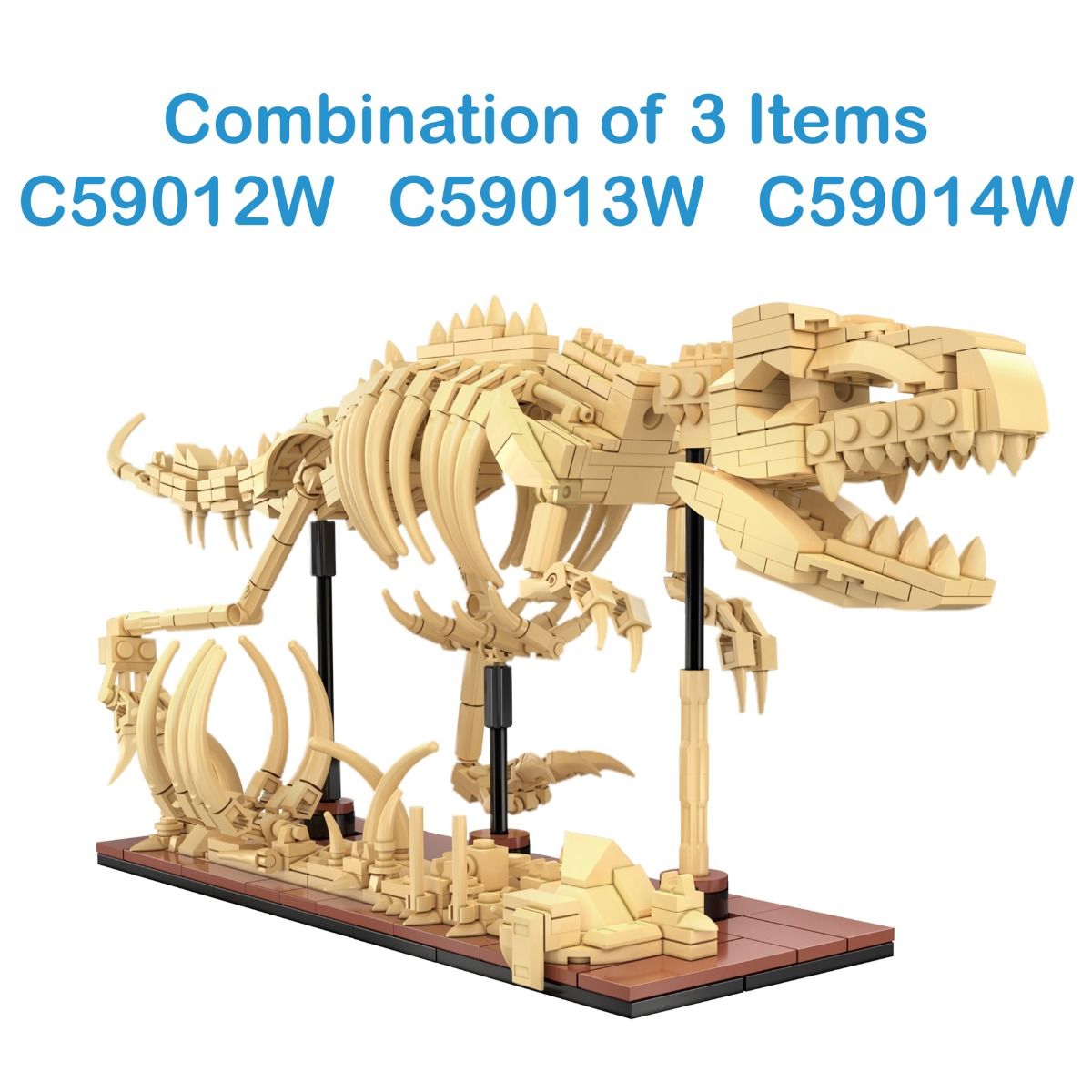 CaDa Velociraptor Dinosaur Fossil Brick Model Kit | Hobbies