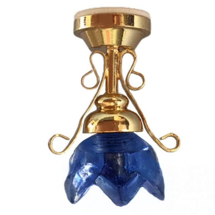 12V Blue Lily Ceiling Light for 12th Scale Dolls House | Hobbies