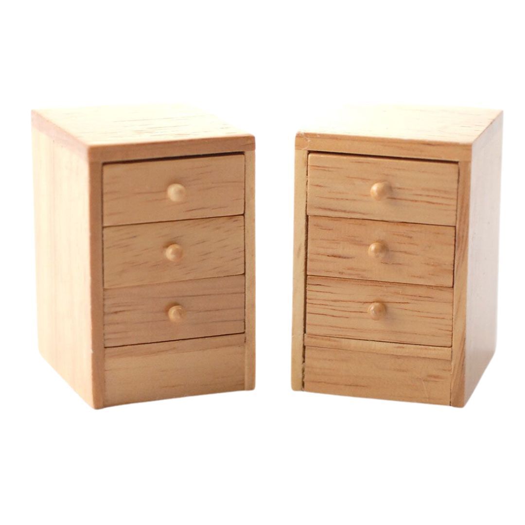 Pair of Modern Bedside Drawers for 12th Scale Dolls House | Hobbies