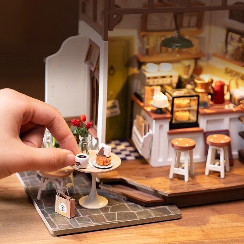 Rolife NO. 17 Cafe DIY Miniature Dollhouse Kit | Hobbies