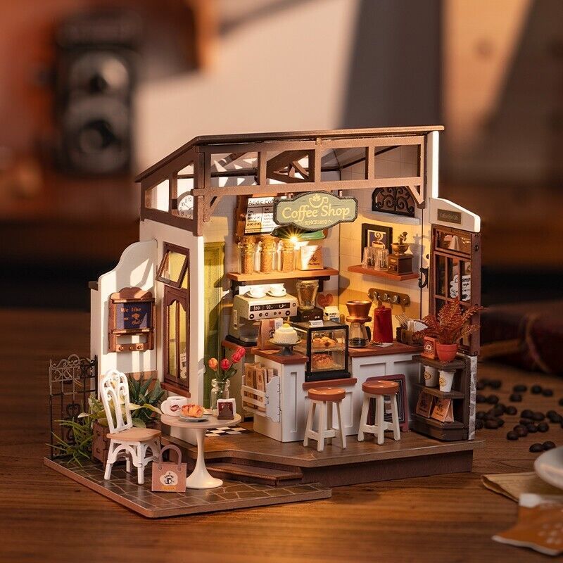 Rolife NO. 17 Cafe DIY Miniature Dollhouse Kit | Hobbies