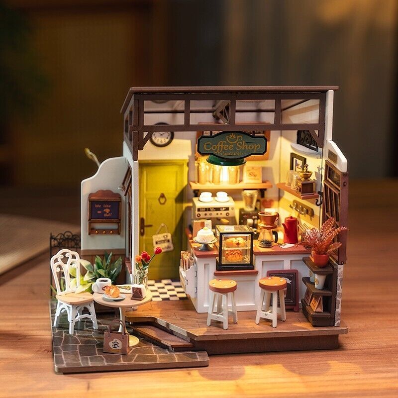 Rolife NO. 17 Cafe DIY Miniature Dollhouse Kit | Hobbies