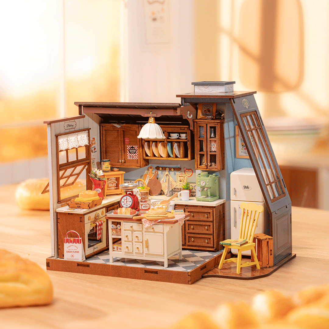 Rolife Baking Kitchen DIY Miniature Dollhouse Kit | Hobbies