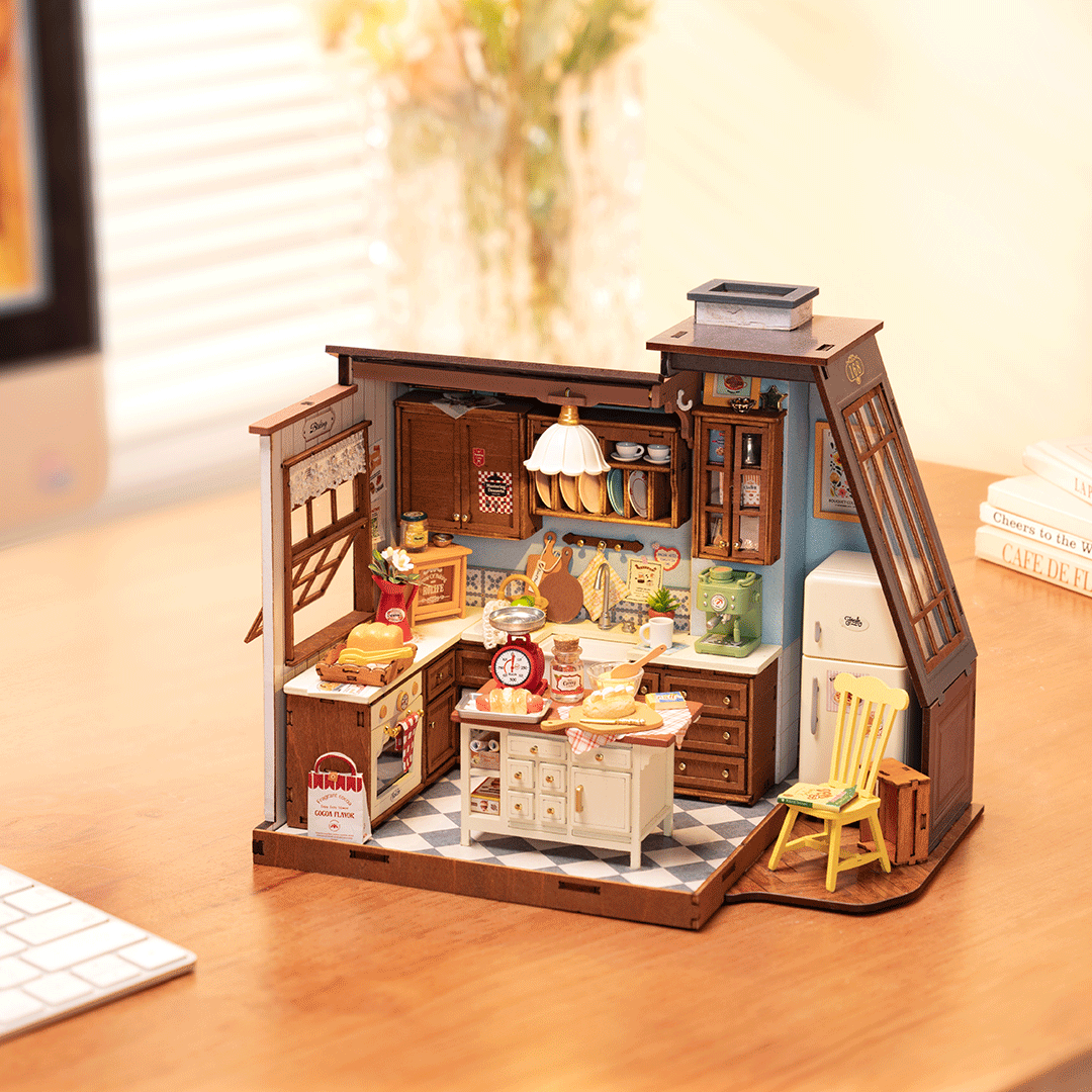 Rolife Baking Kitchen DIY Miniature Dollhouse Kit | Hobbies