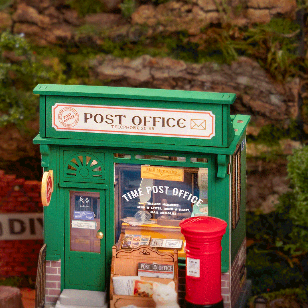 Rolife Century Post Office DIY Miniature House Kit | Hobbies