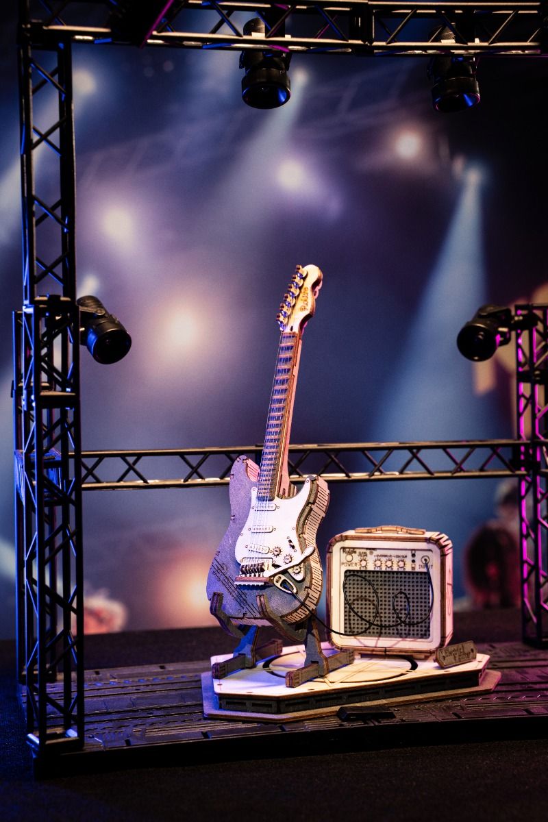 ROKR Electric Guitar Wooden Model Kit | Hobbies