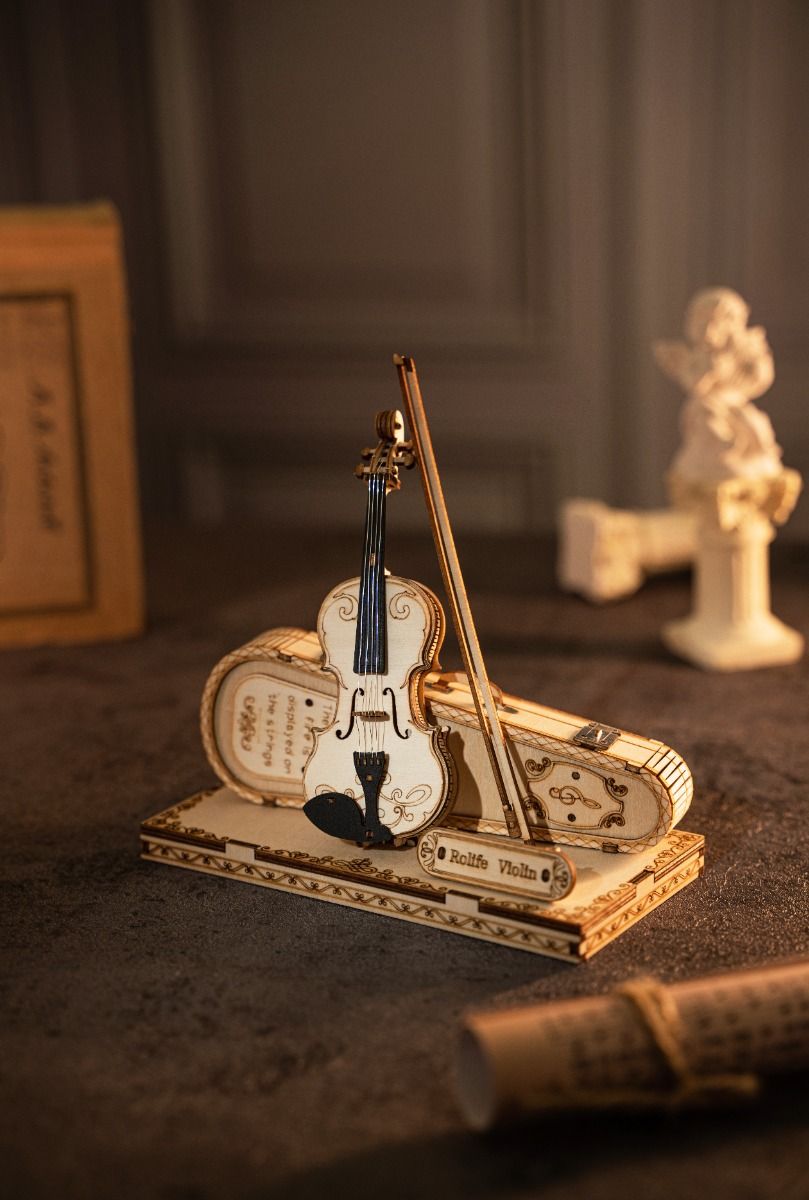 ROKR Violin Capriccio Wooden Model Kit | Hobbies