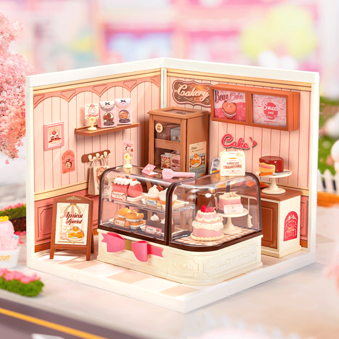 Rolife Tasty Cake Shop Plastic DIY Miniature Dollhouse Kit | Hobbies