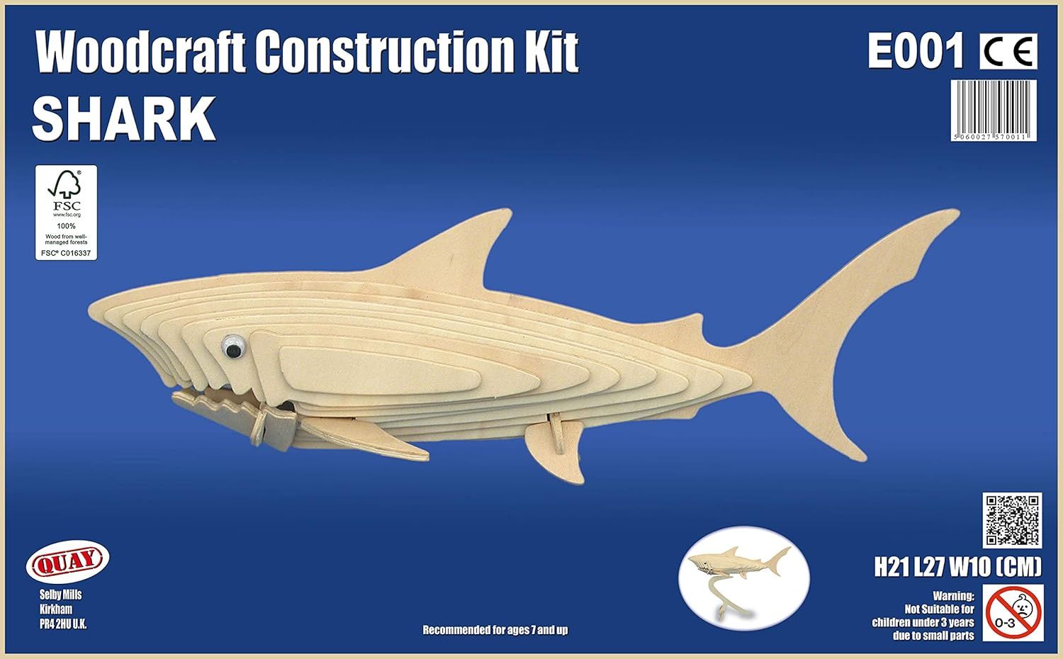Quay Shark Wooden Model Kit | Hobbies