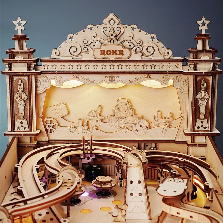 ROKR 3D Pinball Machine Wooden Model Kit | Hobbies