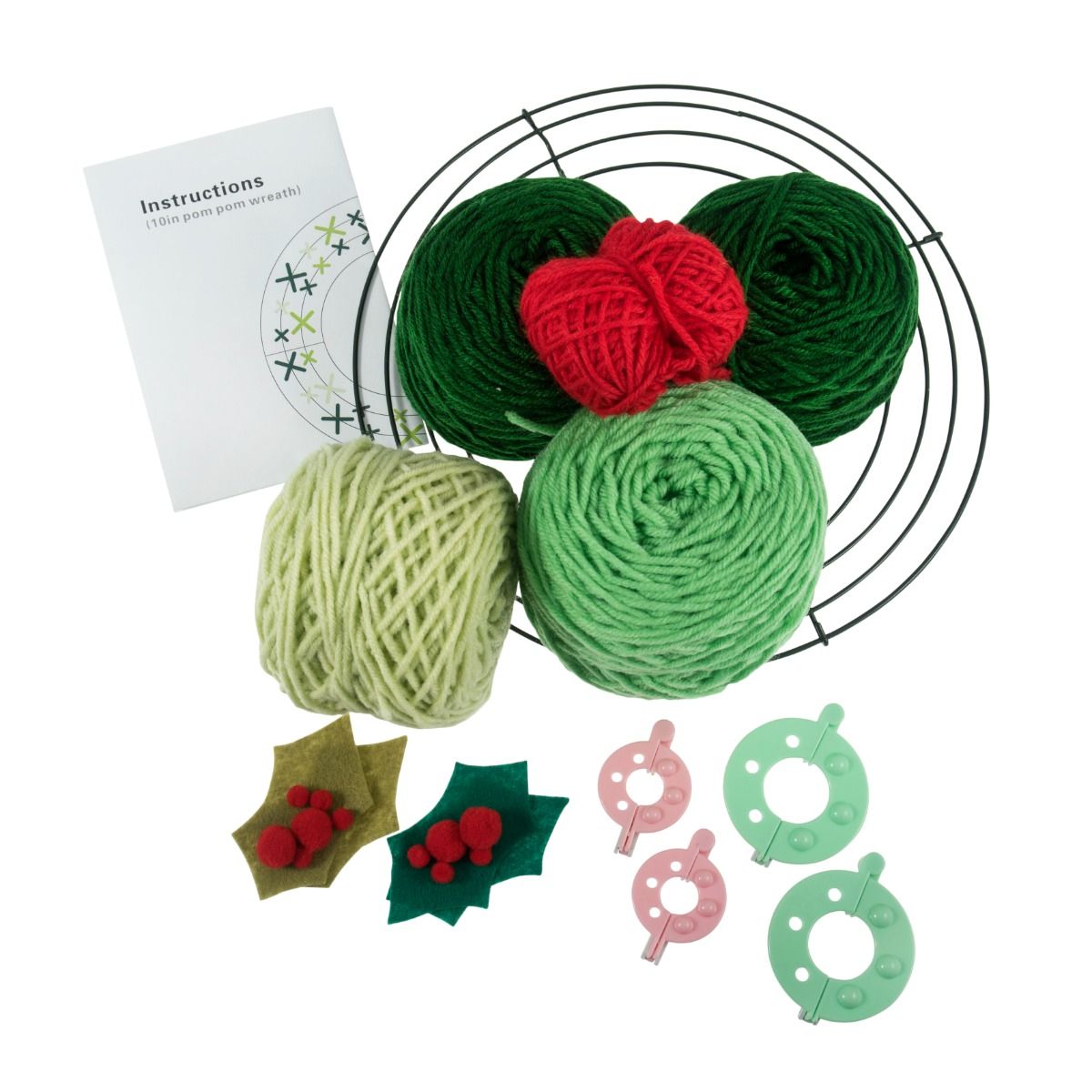 Trimits Christmas Pom Pom Wreath Kit | Hobbies