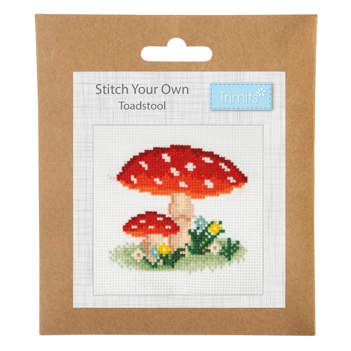 Trimits Toadstool Mini Counted Cross Stitch Kit | Hobbies